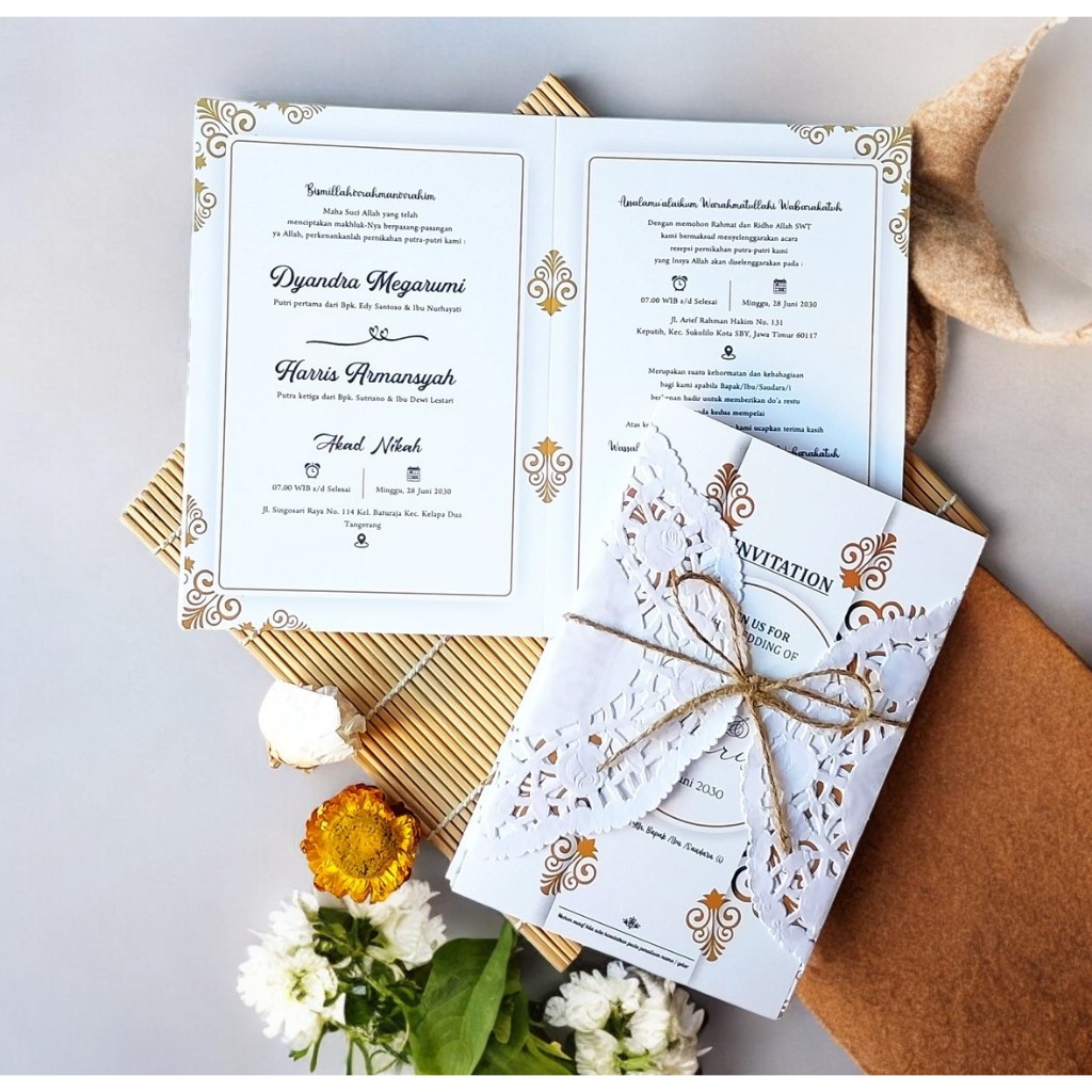 Jual Undangan Nikah Rustic Doilies / Undangan Batik / Bonus Terbanyak ...