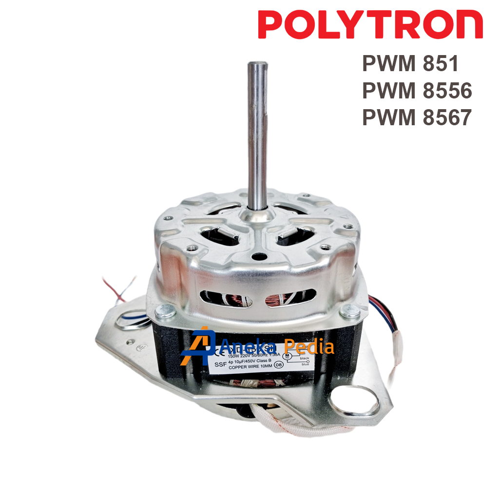 Jual DINAMO WASH POLYTRON 8,5 Kg PWM 851 8556 8567 Motor Pencuci Mesin Cuci 2 Tabung Politron ...
