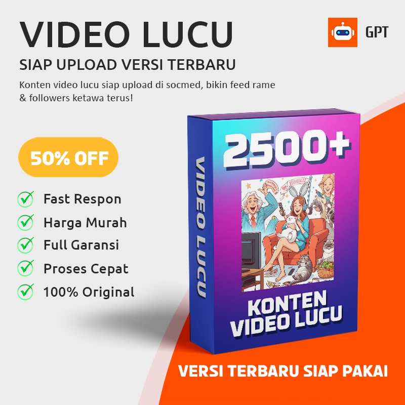 Jual 2500+ Konten Video Lucu Siap Upload – Bikin Media Sosial Rame! | Shopee Indonesia