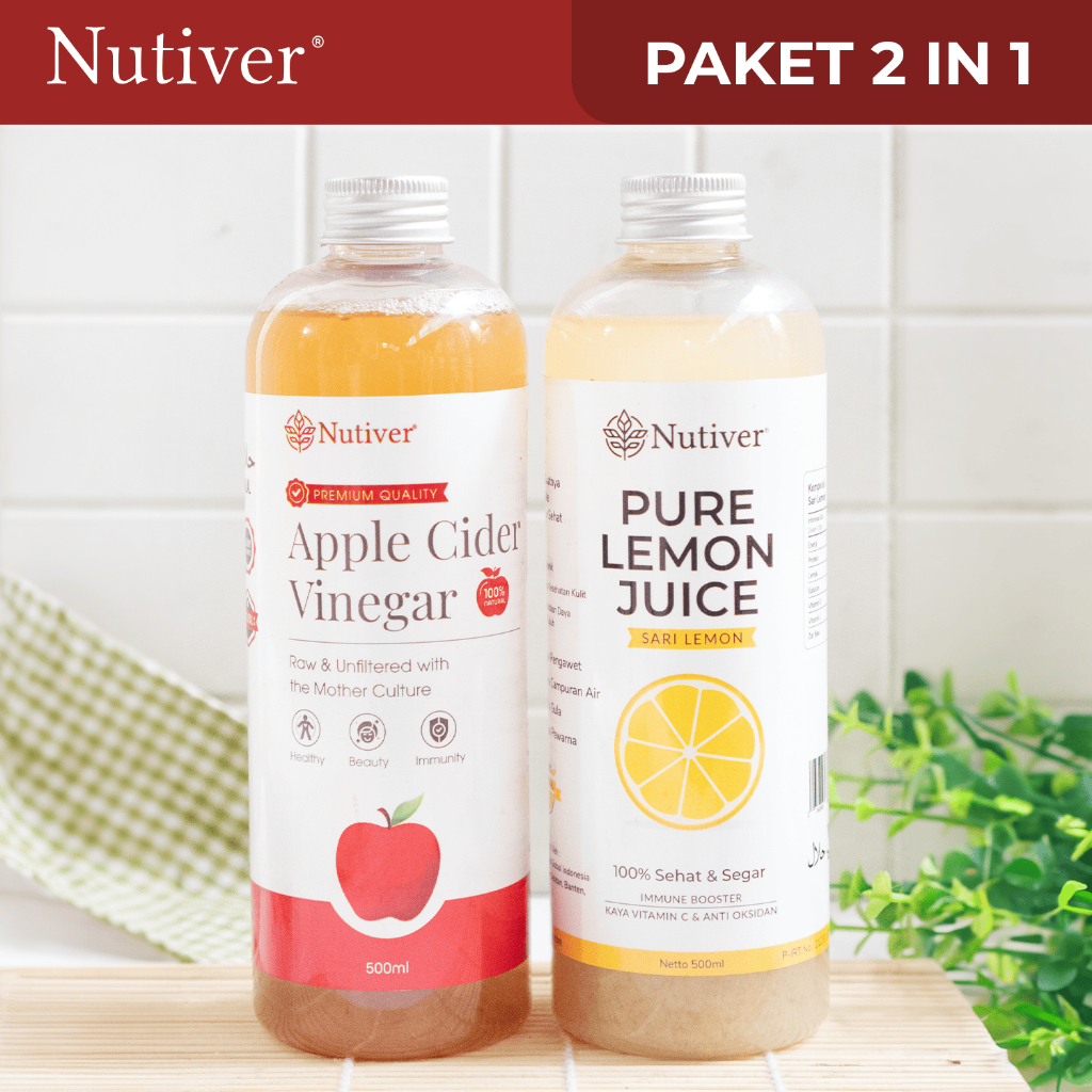 Jual NUTIVER Paket 2 In 1 - Sari Lemon 500ml & Cuka Apel 500ml | Shopee ...