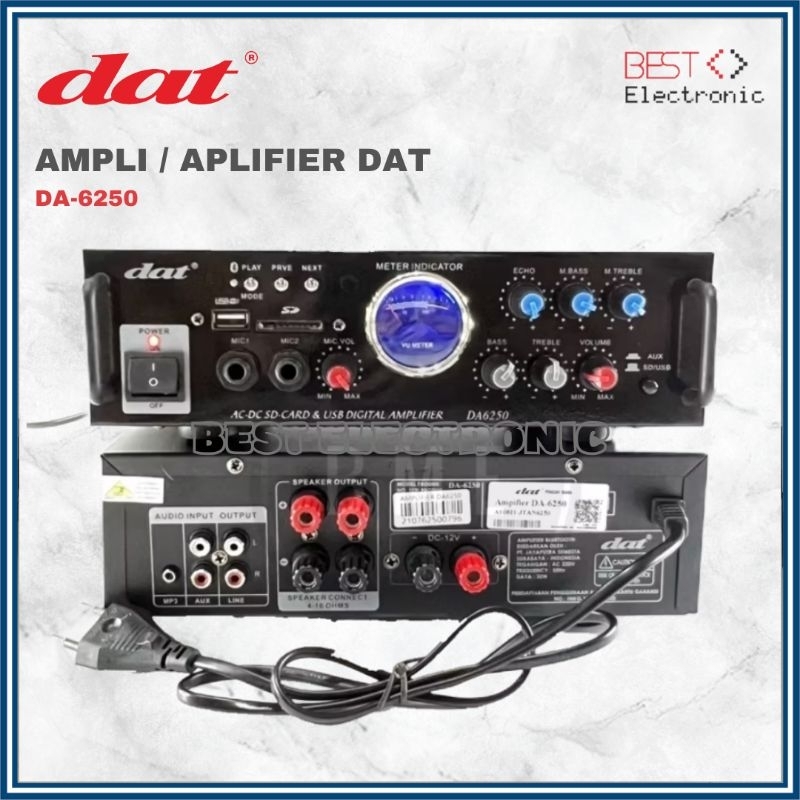 Jual AMPLI KARAOKE DIGITAL BLUETOOTH STEREO AMPLIFIER TREBLE BASS ECHO ...