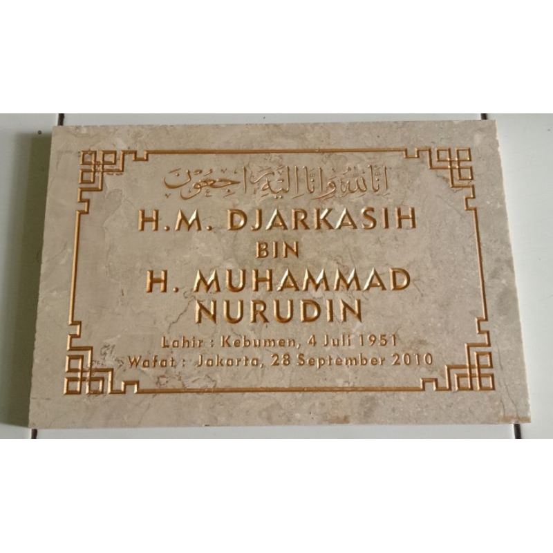 Jual Batu Nisan Marmer Kuburan Grafir ukuran 20x30 | Shopee Indonesia
