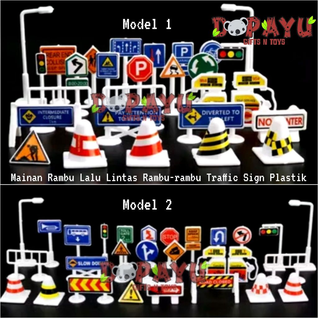 Jual Mainan Rambu Lalu Lintas Rambu-rambu Traffic Sign Plastik | Shopee ...