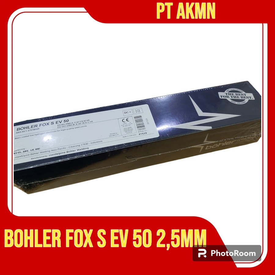 Jual KAWAT LAS BOHLER FOX S EV 50 2.5MM | Shopee Indonesia