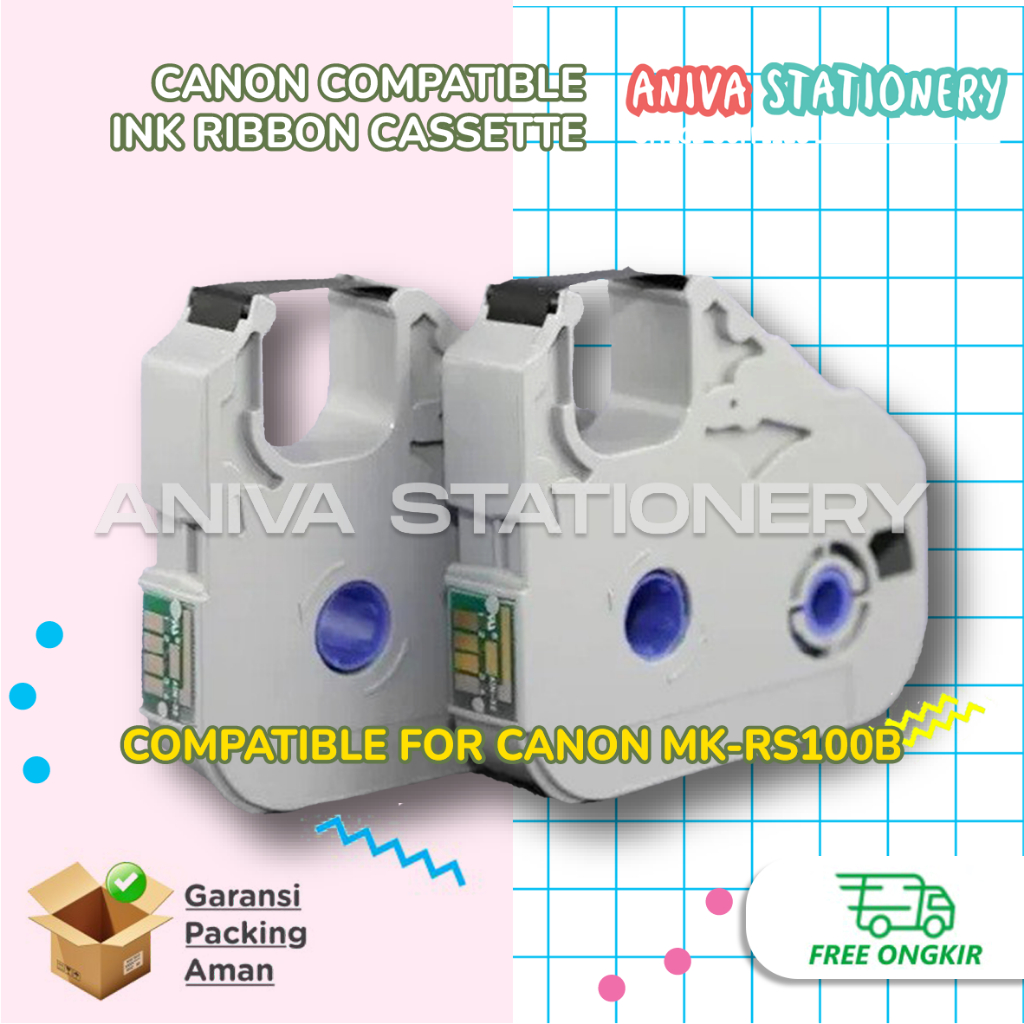 Jual Compatible Ink Ribbon Cassette For Canon MK-RS100B Cable ID Printer PT200BK1F | Shopee ...