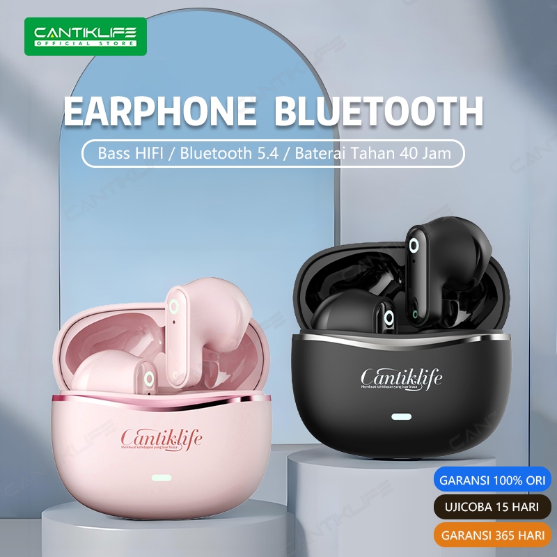 Jual Cantiklife 100% 0ri Bluetooth Headset HIFI Sound Bluetooth 5.4 In ...