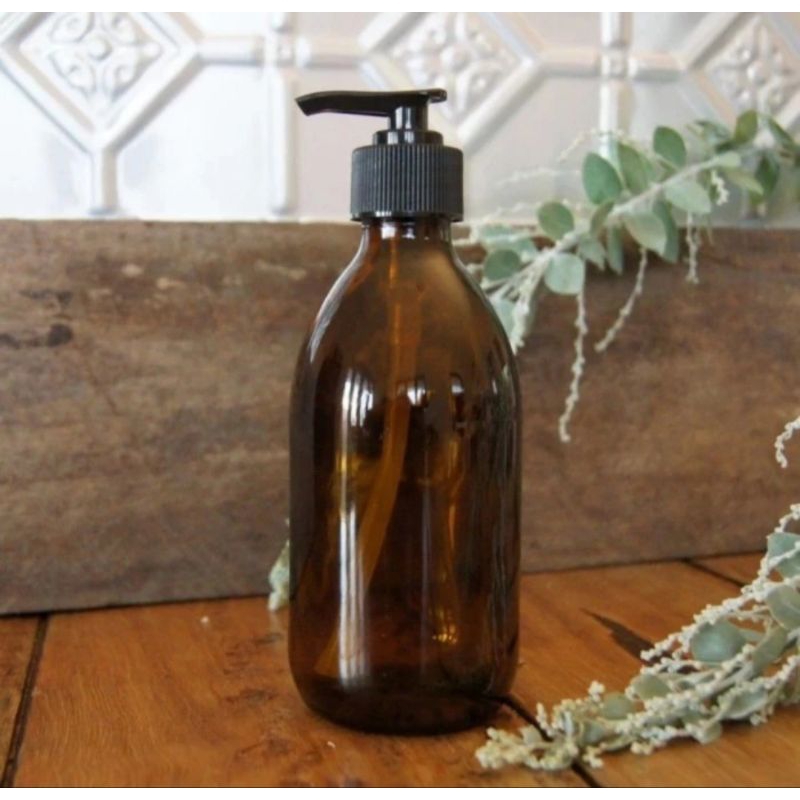 Jual BOTOL SABUN AMBER 300 ml KACA | Shopee Indonesia