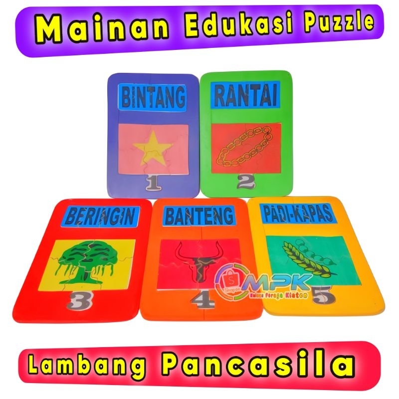 Jual MAINAN EDUKASI PUZZLE BACA PUZZLE LAMBANG PANCASILA | Shopee Indonesia