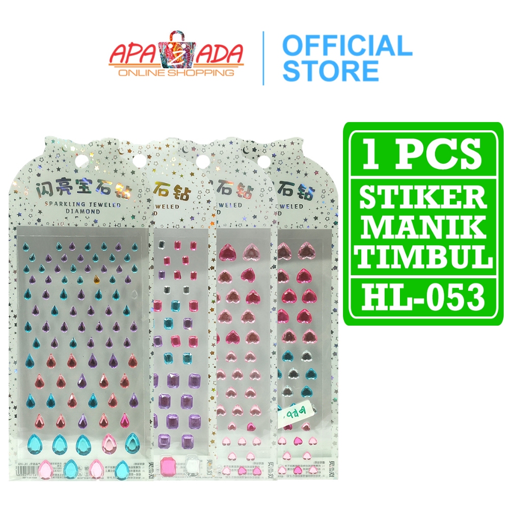 Jual Apazada - Stiker Manik Jewel Diamond 3D [1 lembar] / Sticker ...