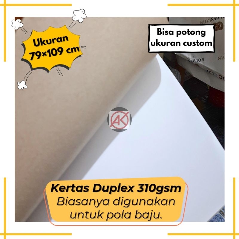 Jual Kertas Duplex Coated Putih Abu abu | Karton Putih 310Gsm Ukuran ...