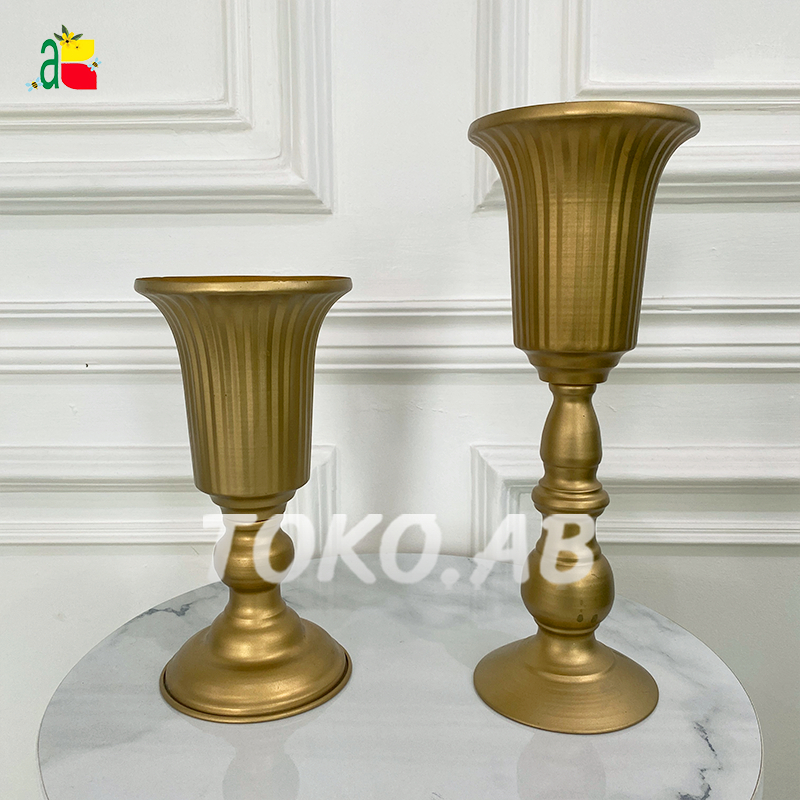 Jual POT BUNGA PIALA GOLD AESTHETIC HIASAN RUANG TAMU RUMAH KANTOR ...
