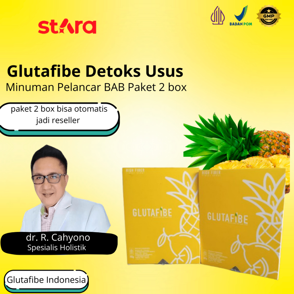 Jual Glutafibe dr. Cahyo Paket 2 Box, Minuman Detox Usus Herbal Original 100% dari Dokter Cahyo ...