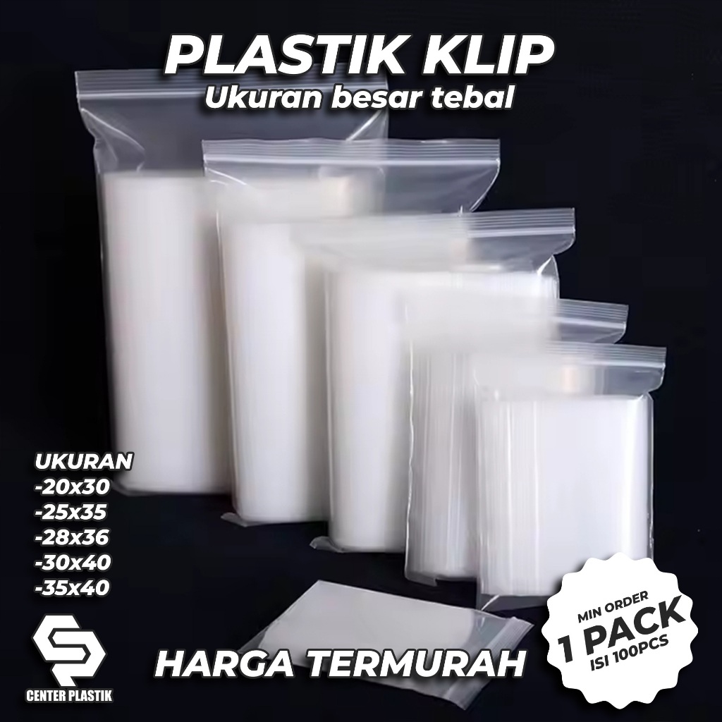 Jual Plastik Klip Ziplock Ukuran Besar Plastik PE Klip Plastik Makanan ...
