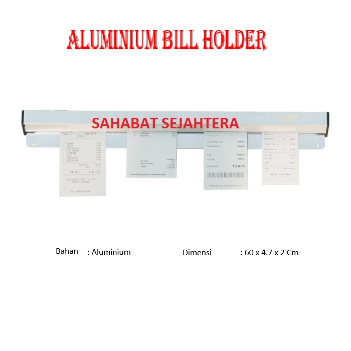 Jual Aluminium Bill Holder PBH-600A Penjepit Kertas Tagihan 60 cm ...