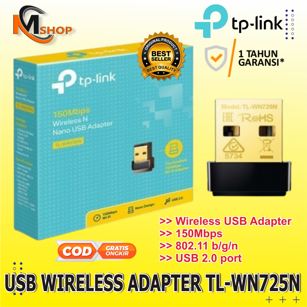Jual Tp Link TL WN725N 150Mbps Wireless N USB Nano Wifi Adapter ...