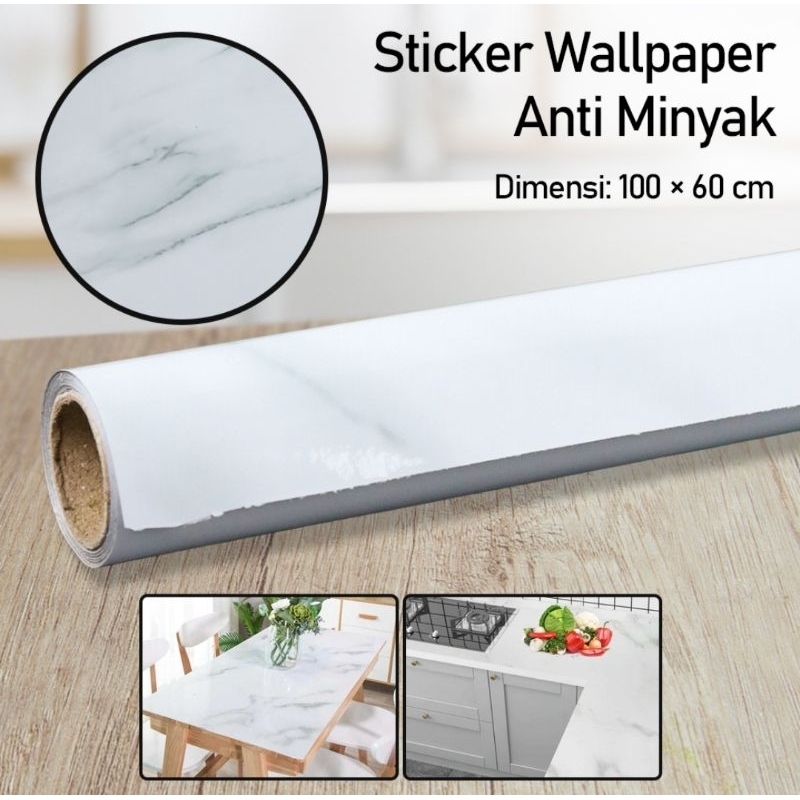Jual Sticker Wallpaper Meja Dinding Dapur Anti Minyak 100x60cm - WG60B ...