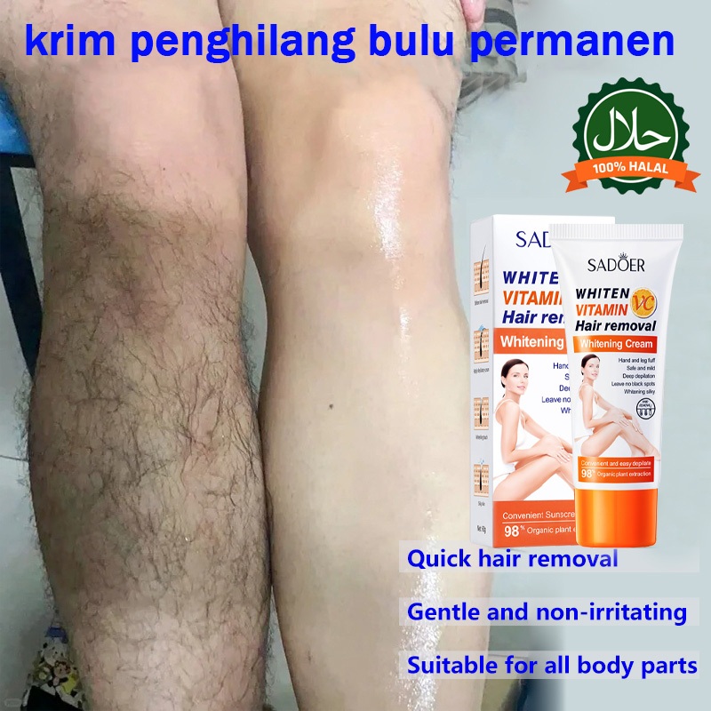 Jual (FREE SPATULA) Whiten Vitamin C HAIR REMOVAL CREAM Penghilang ...