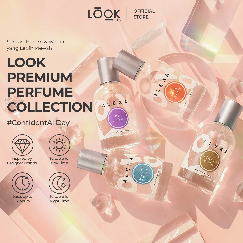 Jual Parfum Tahan Lama Pemikat Pria Wanita - ALEXA X LOOK 30ml | Shopee ...