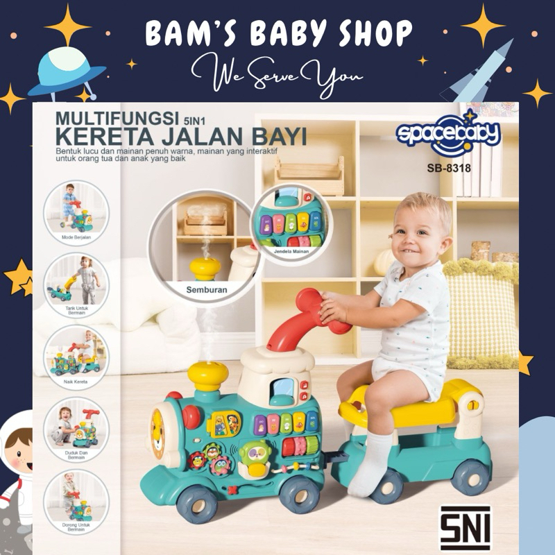 Jual [FREE BUBBLEWRAP] BAMS PUSH WALKER 10 IN 1 TABLE SPACE BABY SB ...
