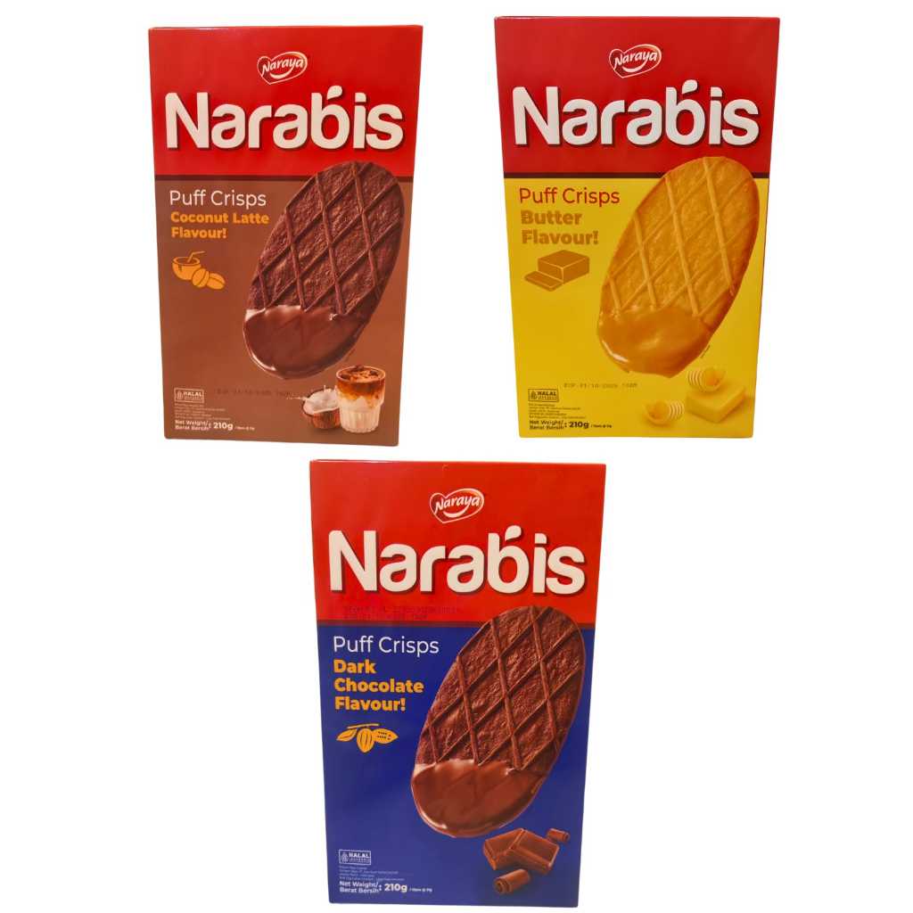 Jual NARAYA NARABIS PUFF CRISPS 210g Biskuit Puff Aneka Rasa Butter ...