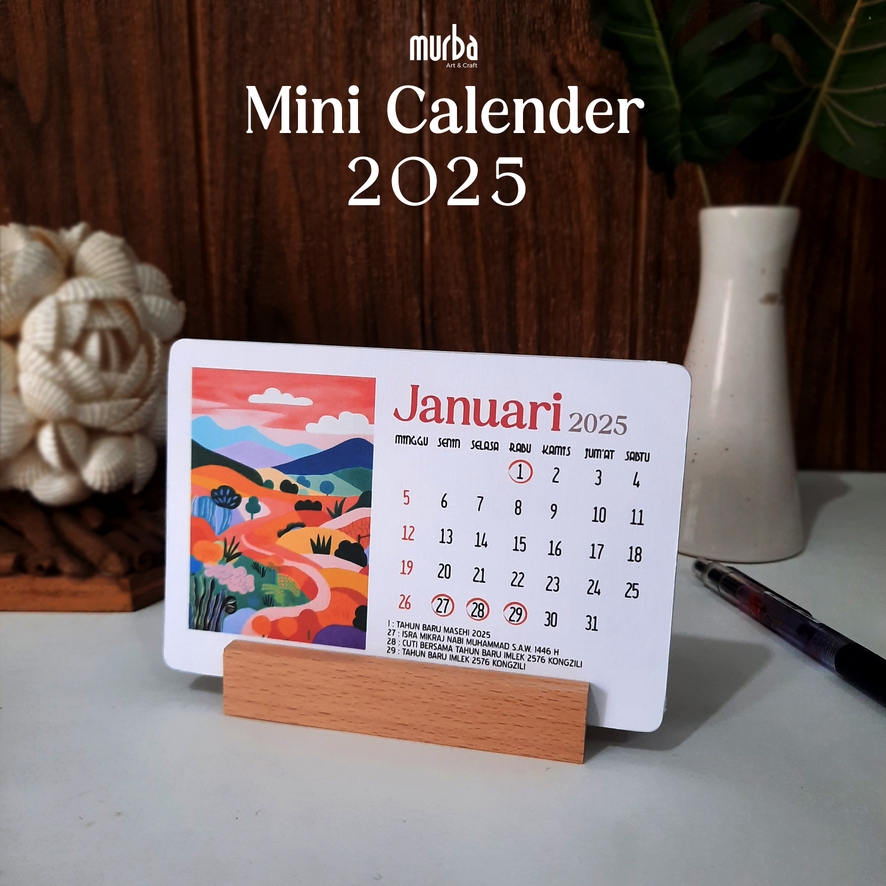 Jual Kalender Mini 2025 | Mini Desk Calender | Kalender Aesthetic ...