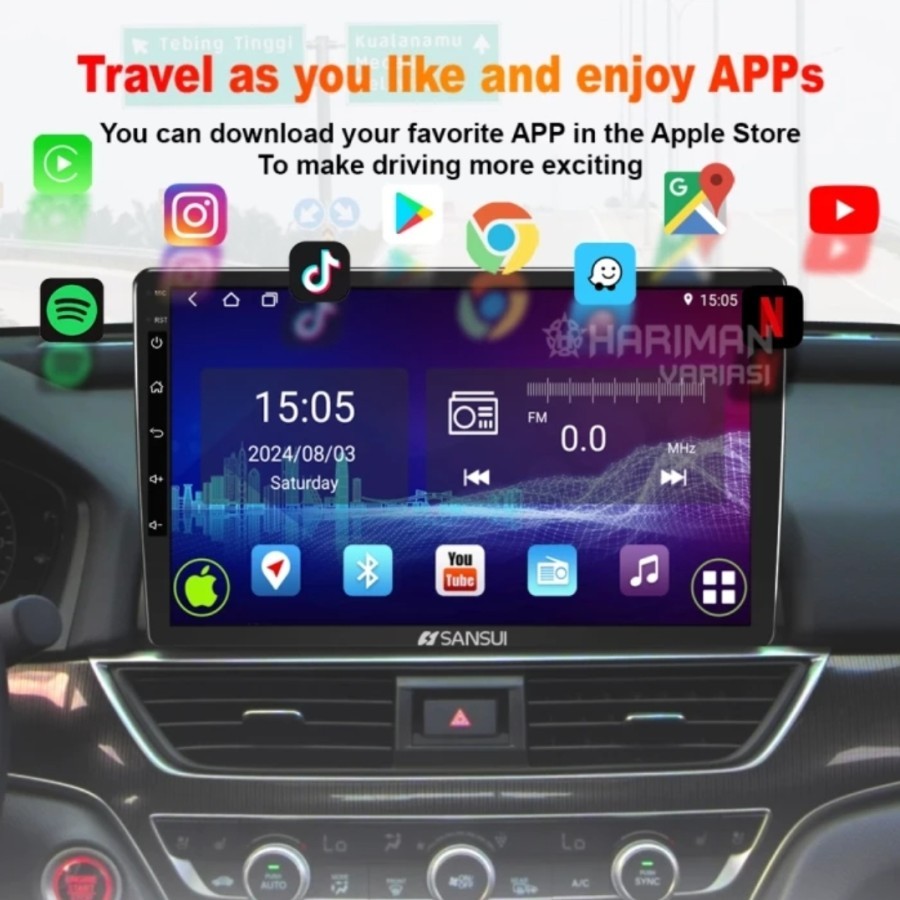 Jual Head Unit Double Din 9 inch Android Carman Fire Ram 2/32 Gb Wifi ...