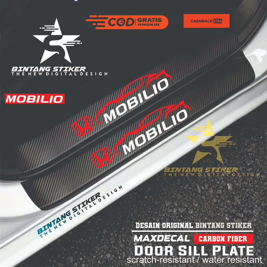 Jual 9 Pcs Stiker Pelindung Pintu Mobil 3D Door Sill Plate Guard Honda ...
