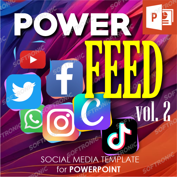Jual POWER Feed SOSMED Template PowerPoint v.2 | Shopee Indonesia