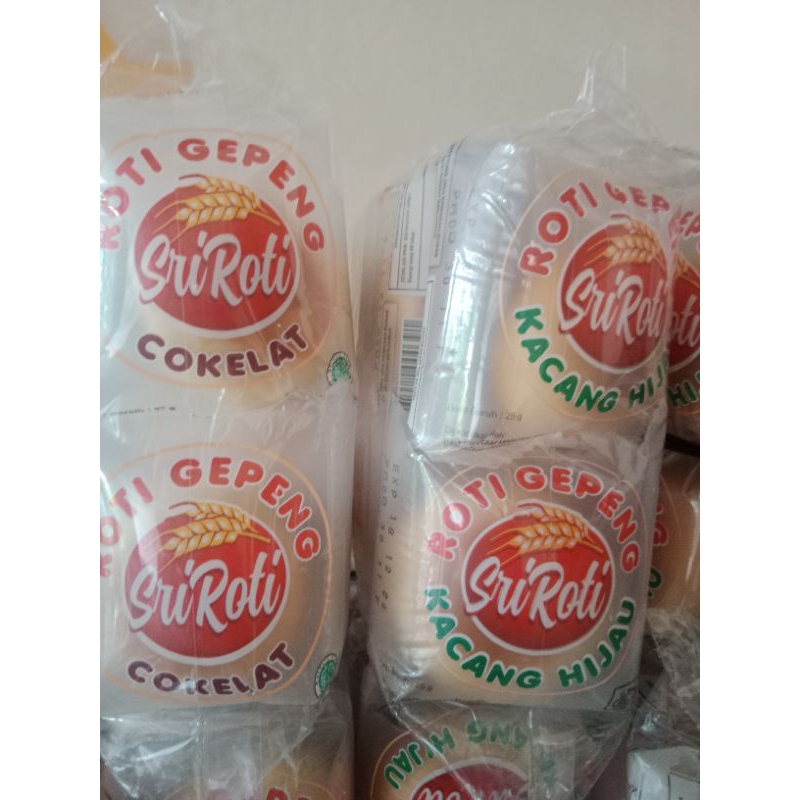 Jual Roti gepeng sri roti rasa kacang ijo/coklat | Shopee Indonesia