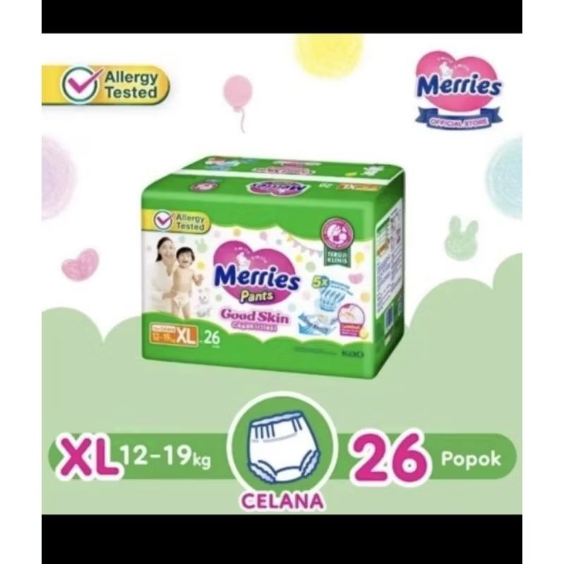 Jual popok Merries XL isi 26 pcs | Shopee Indonesia