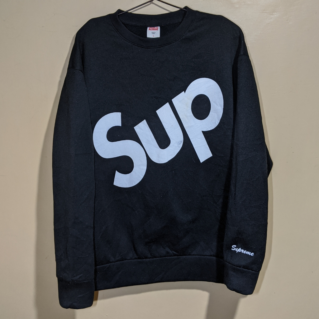 Jual Supreme-Sup ,Sweater Hitam Supreme | Shopee Indonesia