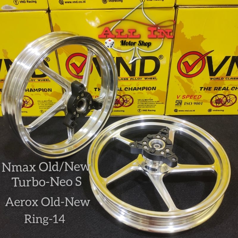 Jual Velg vnd ak 55 ring 14 UK 185x14 & 215x14 Nmax new/Nmax turbo/Nmax Neo s chrome | Shopee ...