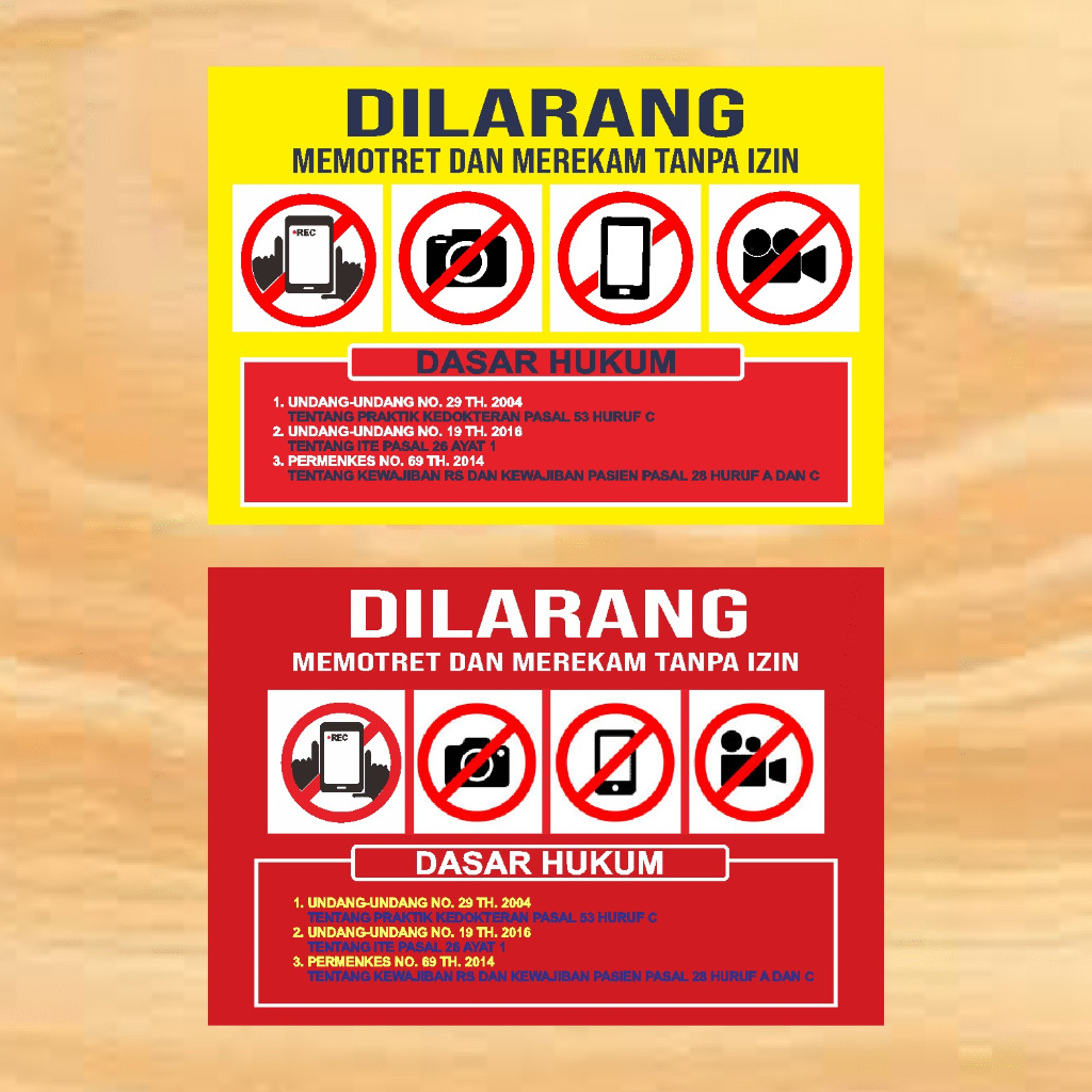 Jual Stiker Dilarang Memotret | Stiker Larangan Memotret dan Merekam ...