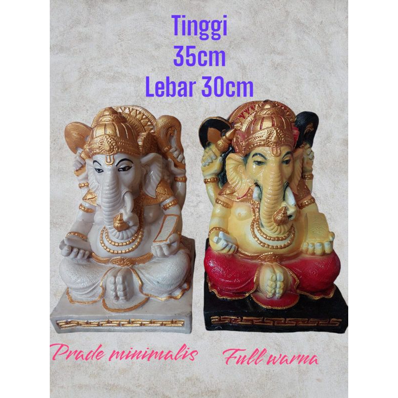 Jual arca patung dewa ganesha bahan fiber resin tinggi 35 cm | Shopee ...