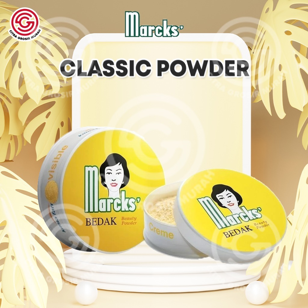 Jual MARCKS Classic 40g || bedak tabur marck beauty powder || Bedak ...