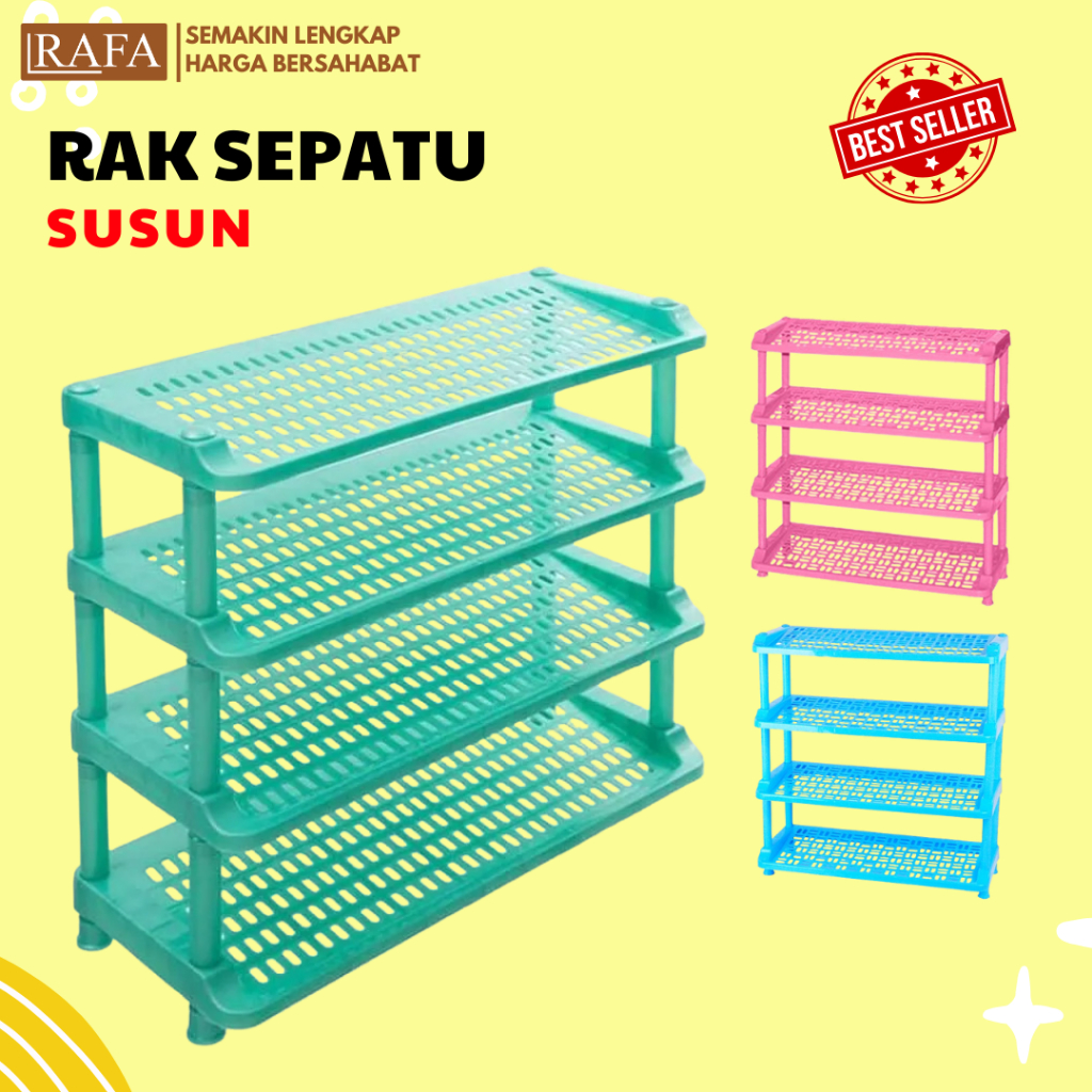 Jual RAFA | Rak Sepatu Susun Miring Serbaguna | Shopee Indonesia