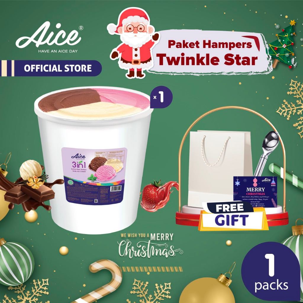Jual Paket Hampers Twinkle Star Aice Ice Cream Spesial Hampers Natal ...