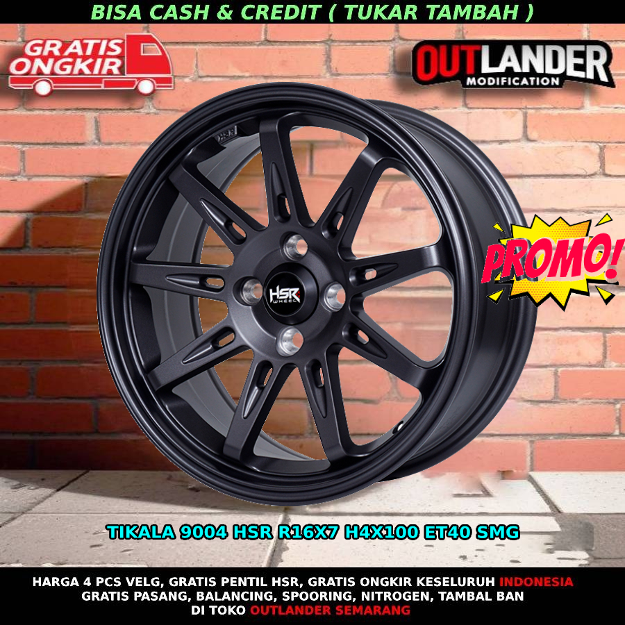 Jual Velg mobil ring 16 hsr tikala r16 pcd 4x100 grey spresso vios ...