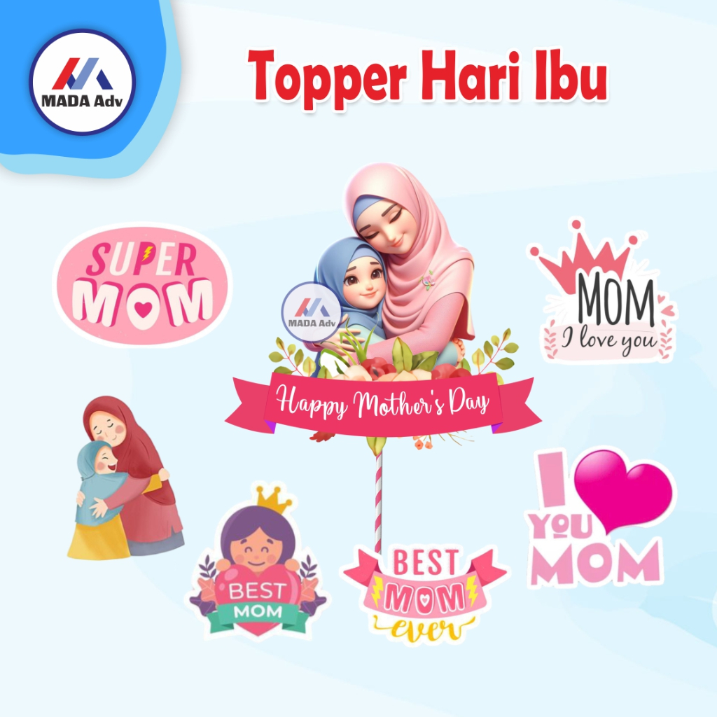 Jual Topper Hari Ibu/ Topper Mother's Day / Topper Hari Ibu Kue ...