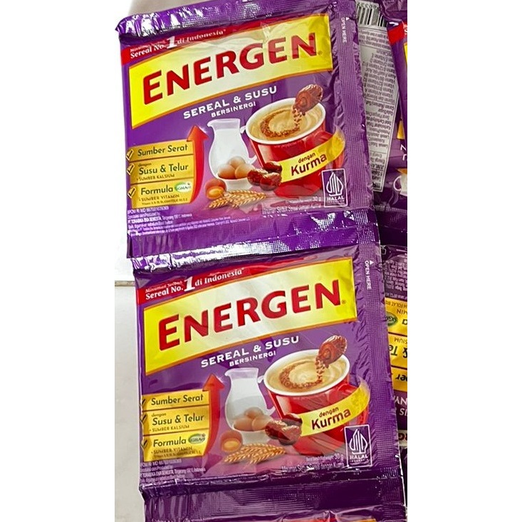Jual Energen Kurma ( Harga 1 renteng isi 5 sachet x 34 gr ) | Shopee ...