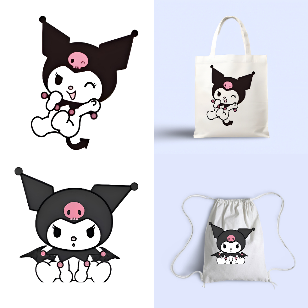 Jual TAS TOTEBAG KANVAS RESLETING KUROMI ORI WANITA TAS RAJUT | Shopee ...