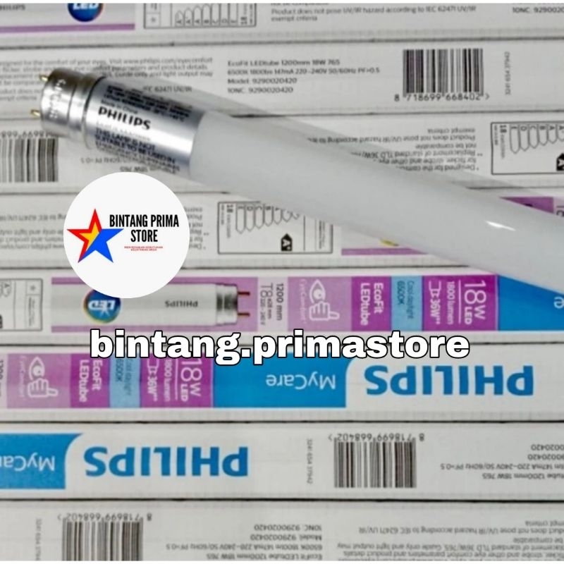 Jual Lampu TL LED Ecofit Philips T8 18W 18 Watt 120cm Putih | Shopee Indonesia