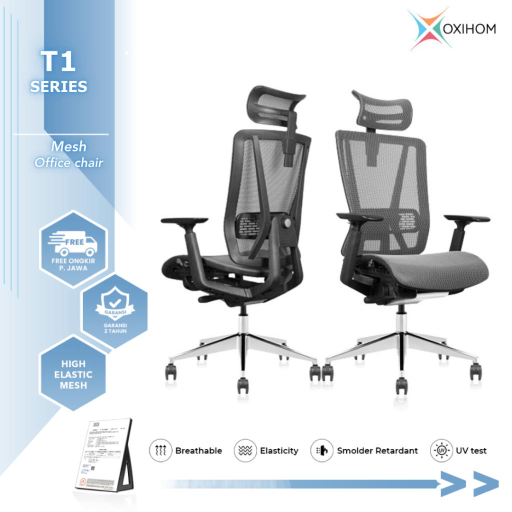 Jual Oxihom T1 Full Mesh Kursi Kantor Kursi Gaming Belajar Jaring ...