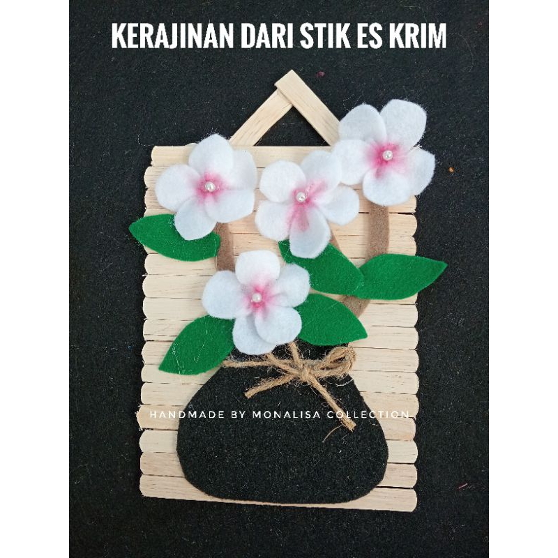 Jual kerajinan dari stik es krim prakarya sekolah hiasan dinding dari stik es krim | Shopee ...