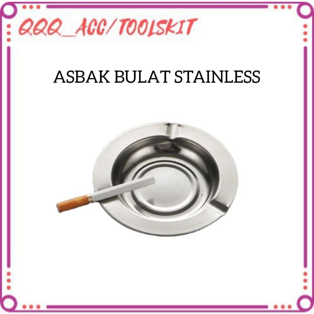 Jual Mangkok Asbak Rokok Stainless steel Tempat asbak rokok Bulat ...