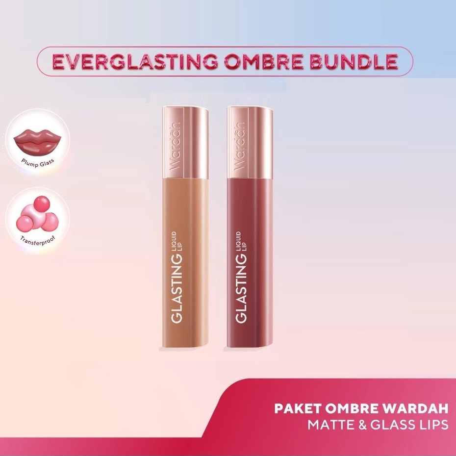Jual Wardah GLASTING LIQUID OMBRE (BUNDLE/PAKET) | Shopee Indonesia