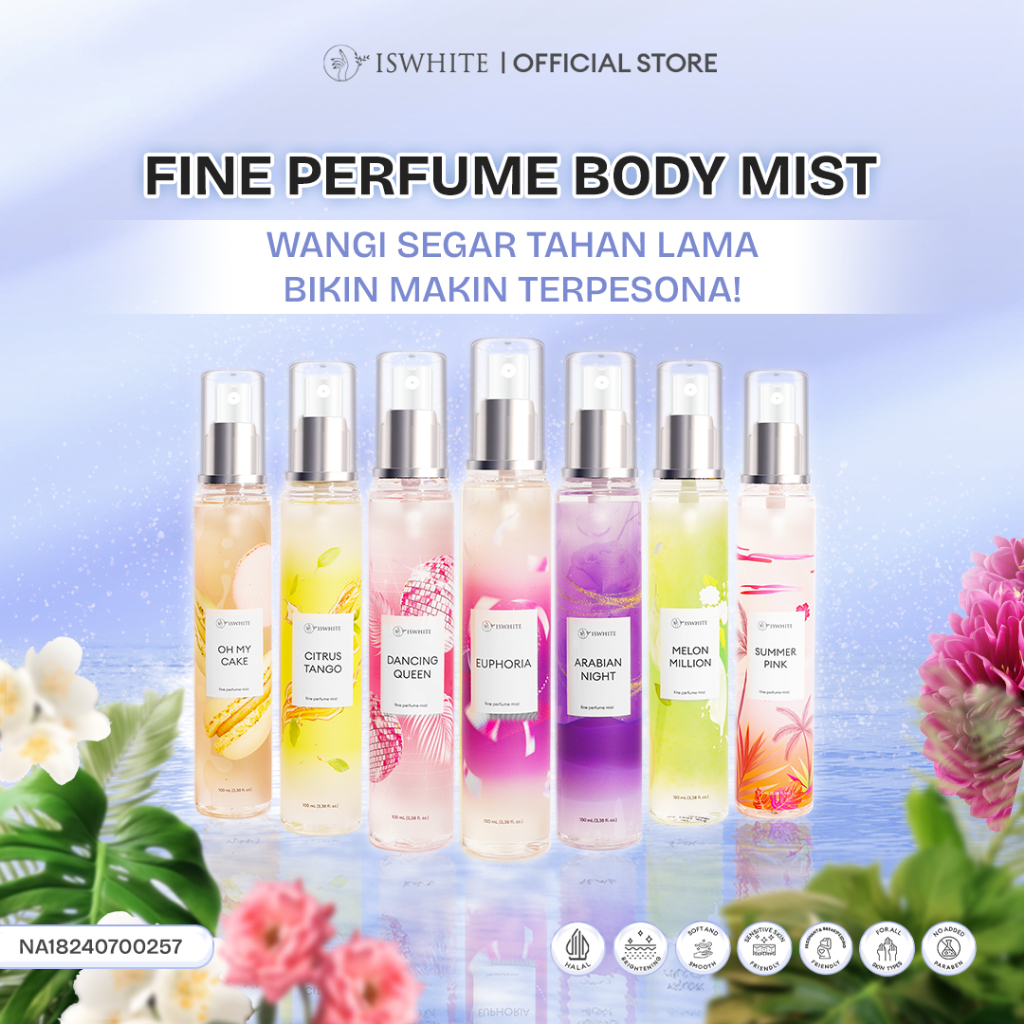 Jual ISWHITE Fine Perfume Body Mist Tahan Lama 100ml - Parfume Floral ...
