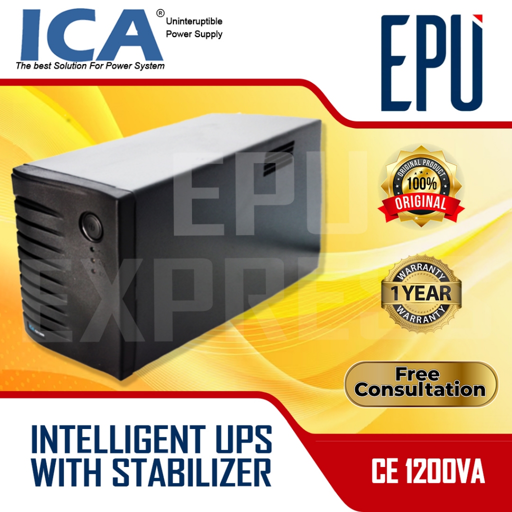 Jual UPS ICA CE1200 1200VA 600 Watt with AVR Stabilizer ICA UPS CE 1200 ...
