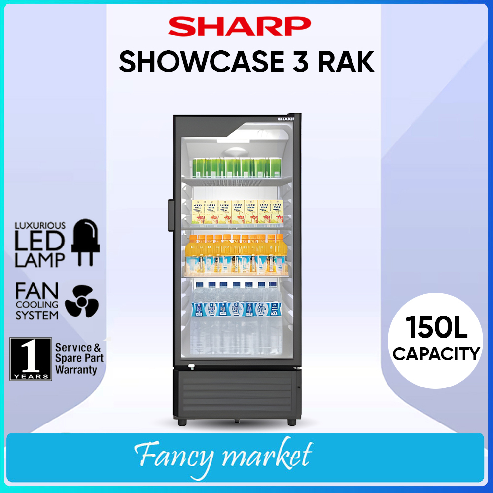 Jual SHOWCASE SHARP SCH 170 FS MESIN PENDINGIN MINUMAN 3 RAK ...