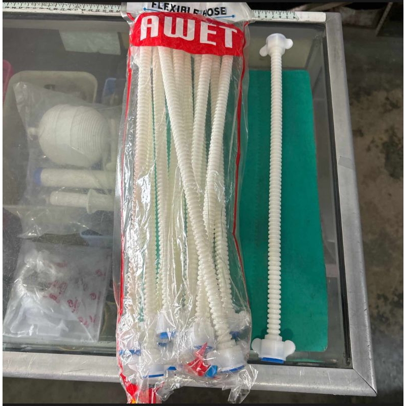 Jual AWET Selang Fleksibel Hose 40 cm PVC 1/2" Inch Putih Semi Flexible Air Dingin Plastik Tali ...